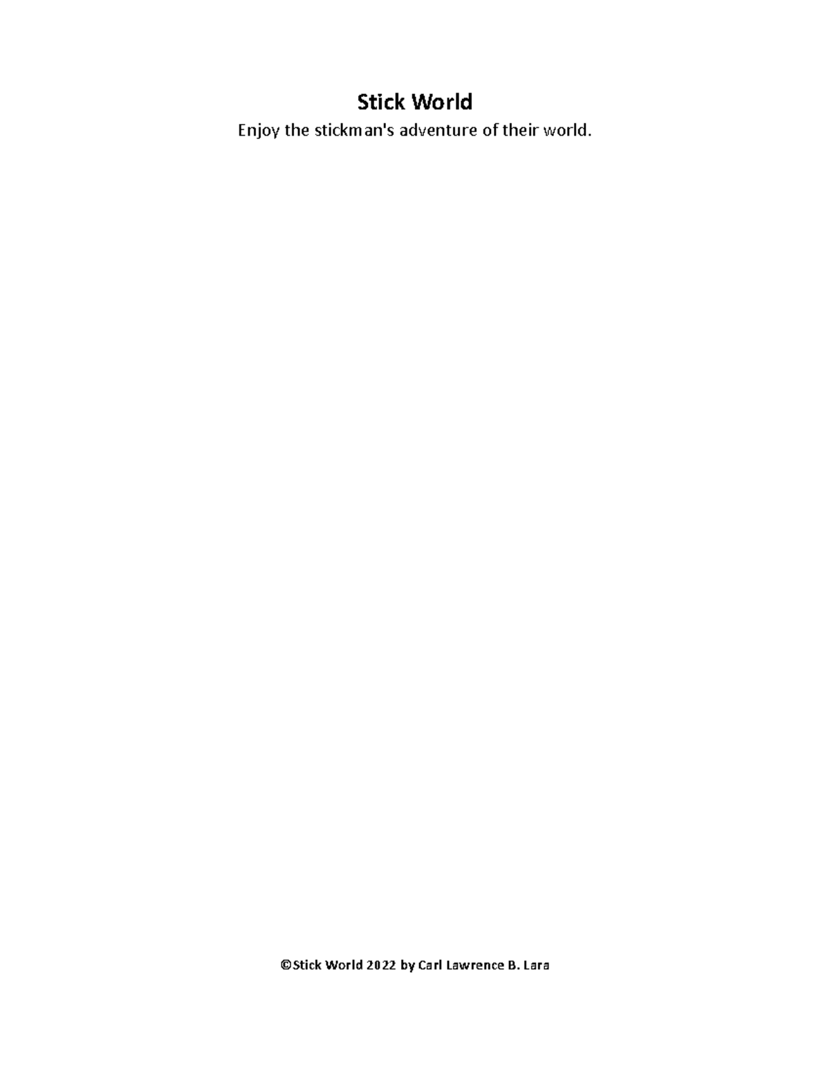 Stick World (Rework) - Yes - Stick World Enjoy the stickman's adventure ...