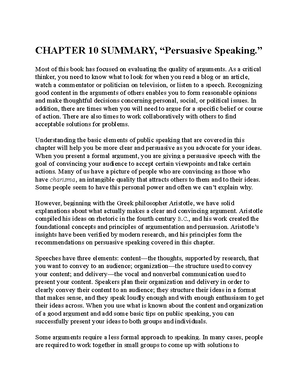 HU345 Chapter 6 Summary - Chapter 6 Summary “Reasoning Errors” Understanding an argument is a ...