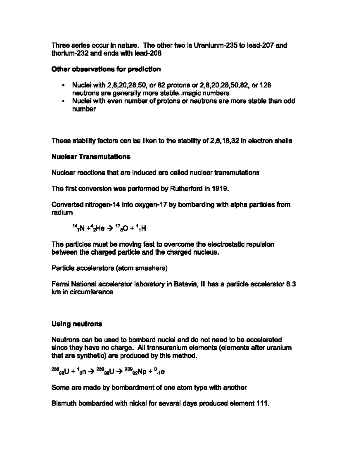 Nuclear chemistry 6 - Its lecture notes. - Inorganic Chemistry-II - Studocu