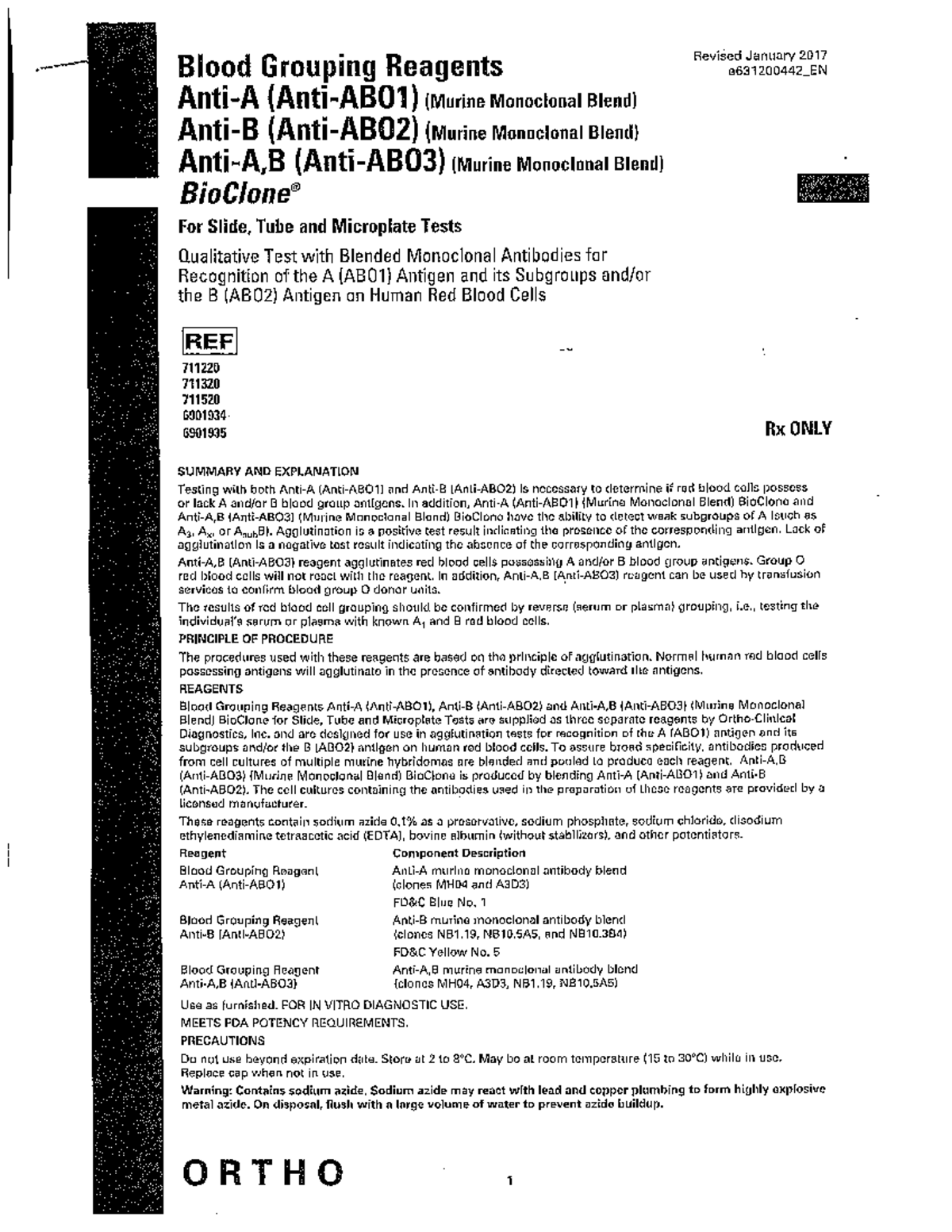 Blood grouping for Anti-A and Anti-B in cases of trauma. - Revised ...