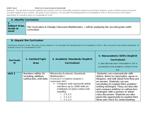 D019 Task 1 Passed on First Attempt - A. Describe an educational ...