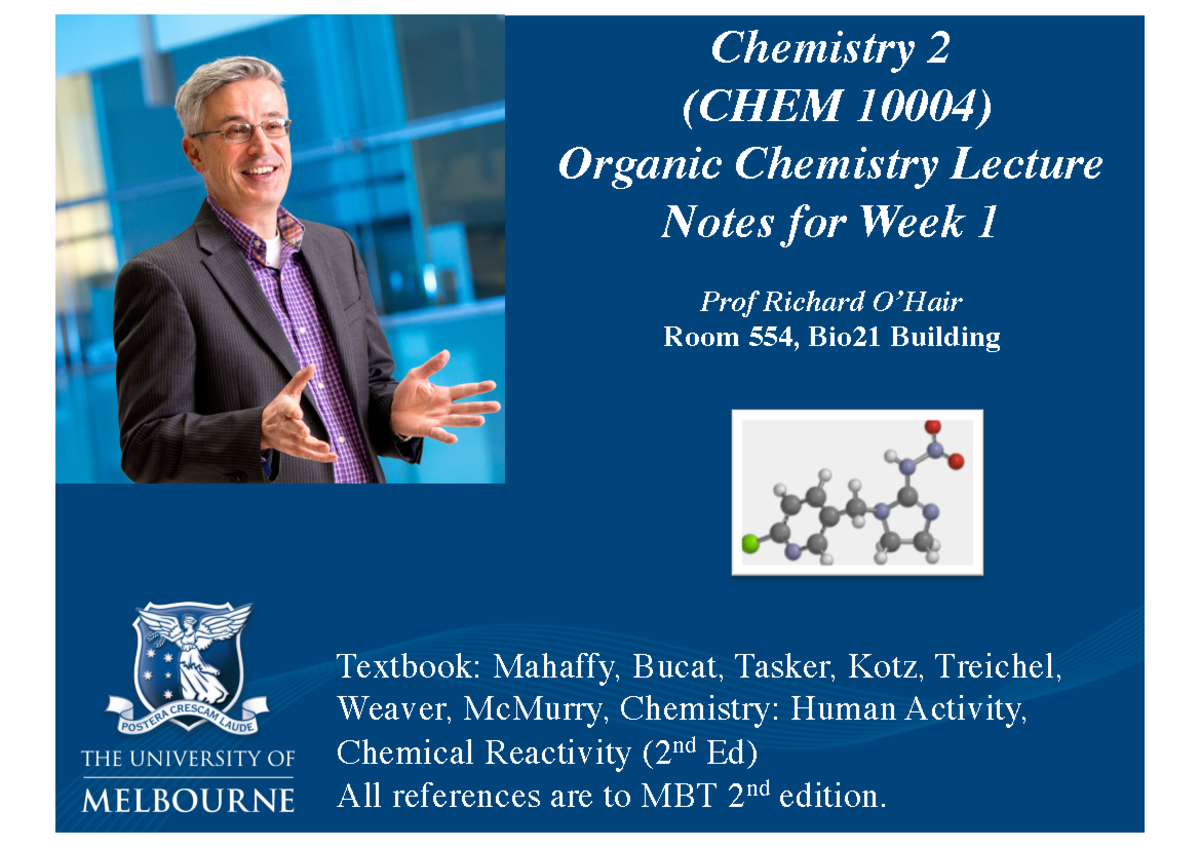 Chemistry 2RAJOlectures Block S 2 2020 on Canvas Week 1 - 1 Chemistry 2 ...