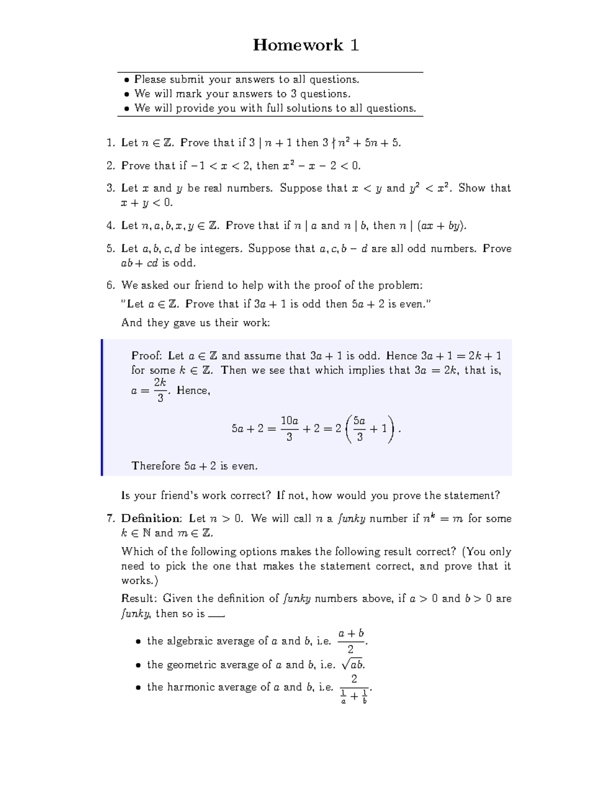 Homework+1 - 2024 homework 1 - Homework 1 Please submit your answers to all questions. We will ...