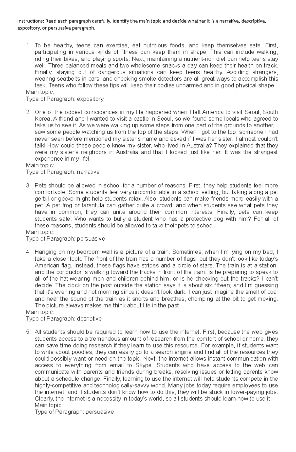 Activity About Types Of Paragraphs Instructions Read Each Paragraph activity-about-types-of-paragraphs-instructions-read-each-paragraph