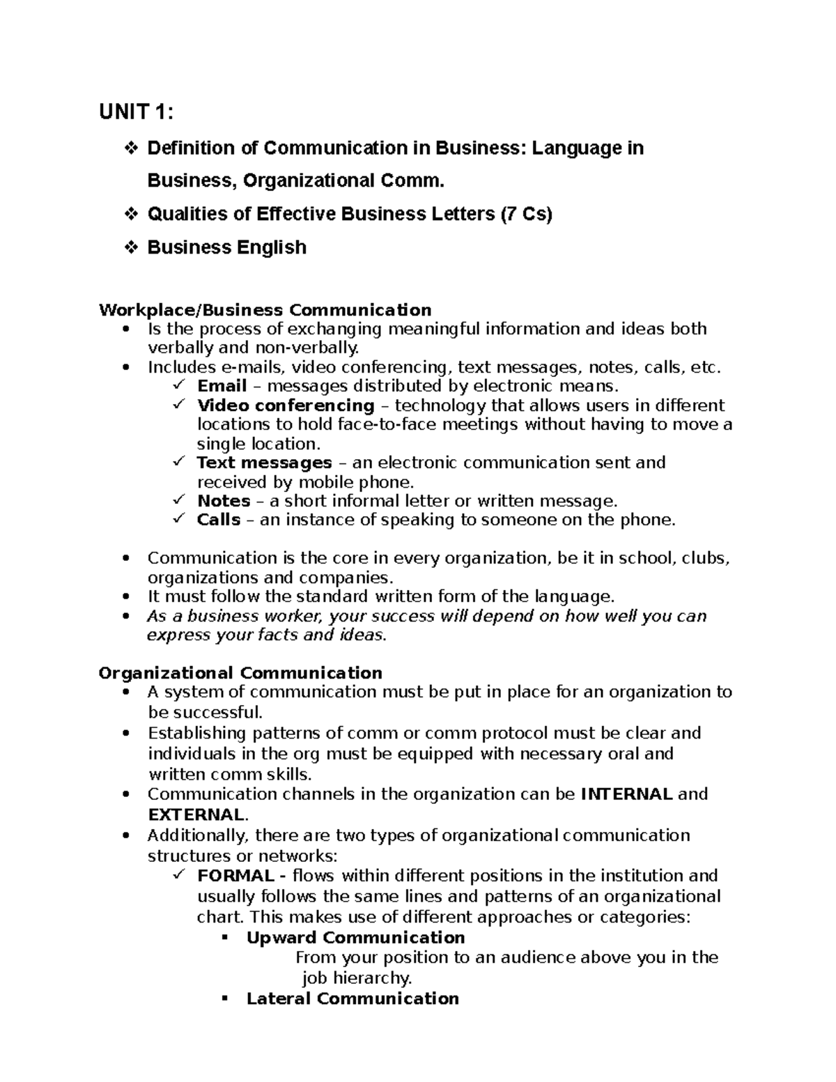 UNIT-1-BRW - Business letter writing Technical writing Business ...