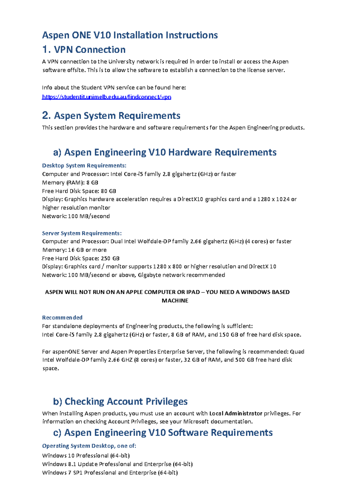 Aspen ONE V10 Installation Guide MSo E 2019 0507 - Aspen ONE V 10 ...