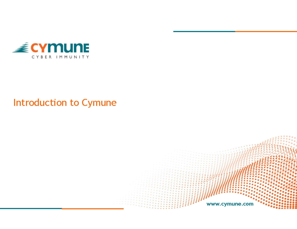 Cymune Cybersecurity Services - Introduction to Cymune cymune ...
