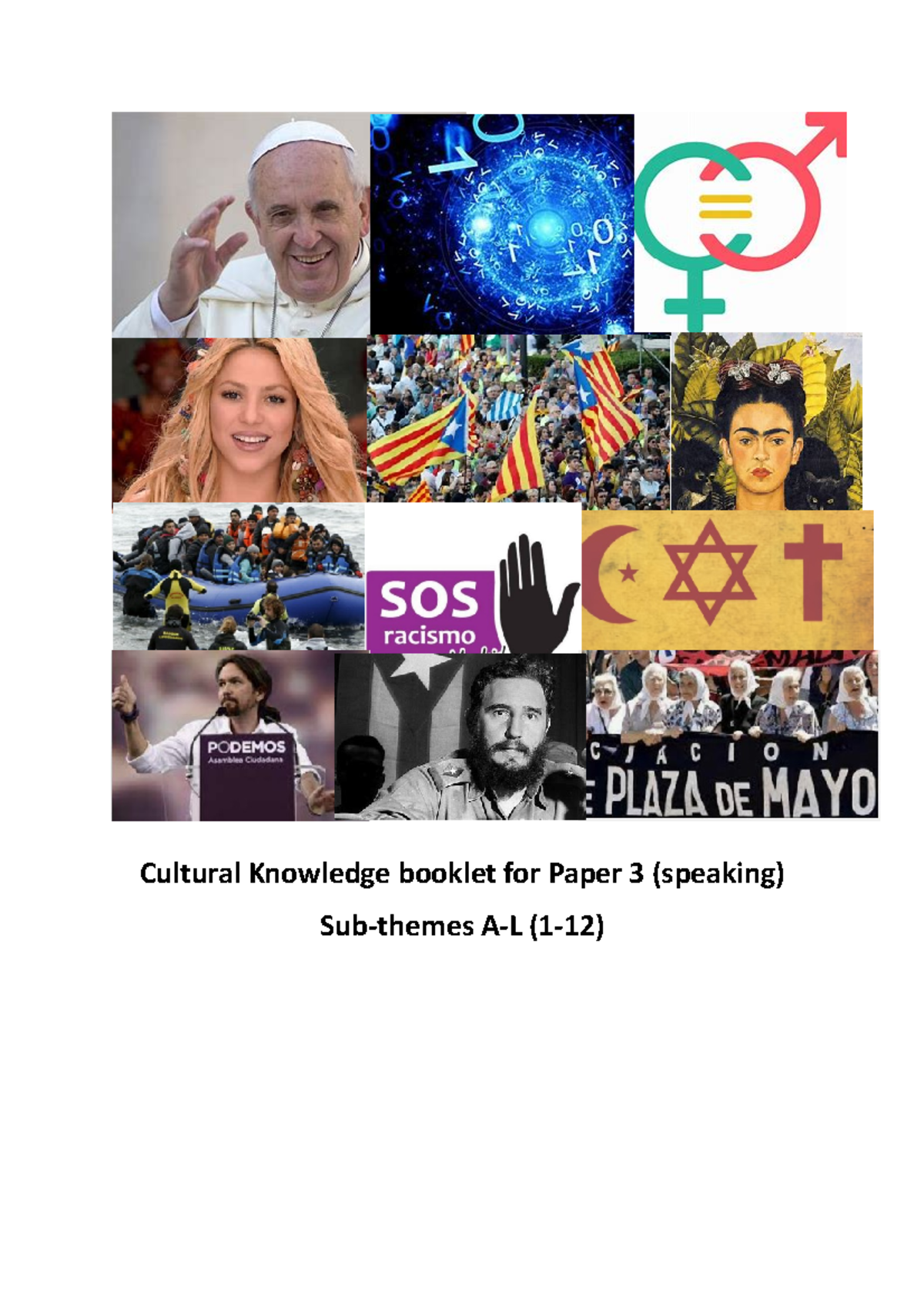 Cultural knowledge booklet Spanish - Cultural Knowledge booklet for ...