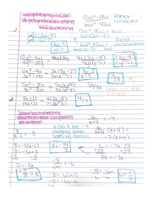 Unit 1: Polynomials - MATH1020 - Studocu