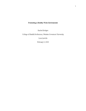 D024 Reflection Paper Task 2 - Establishing a Professional Presence to ...