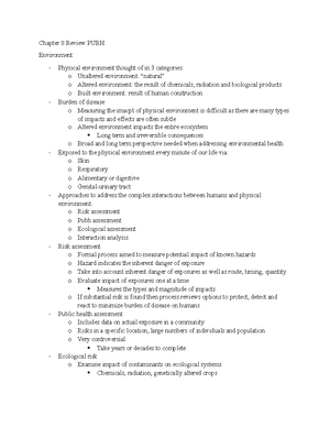 PUBH Ch 1 - Public Health 101 Ch 1 Notes - Defining Health ç Tra d i t ...
