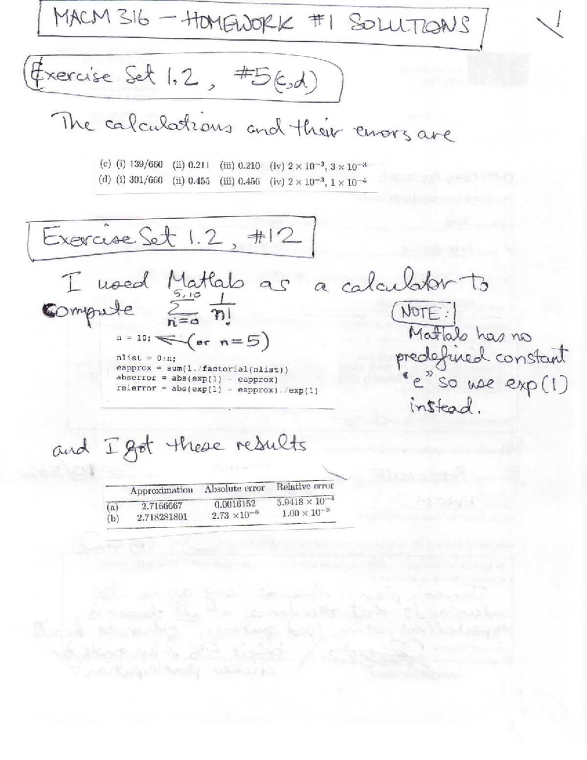 Hw1soln - Homework solutions - MACM 316 - SFU - Studocu