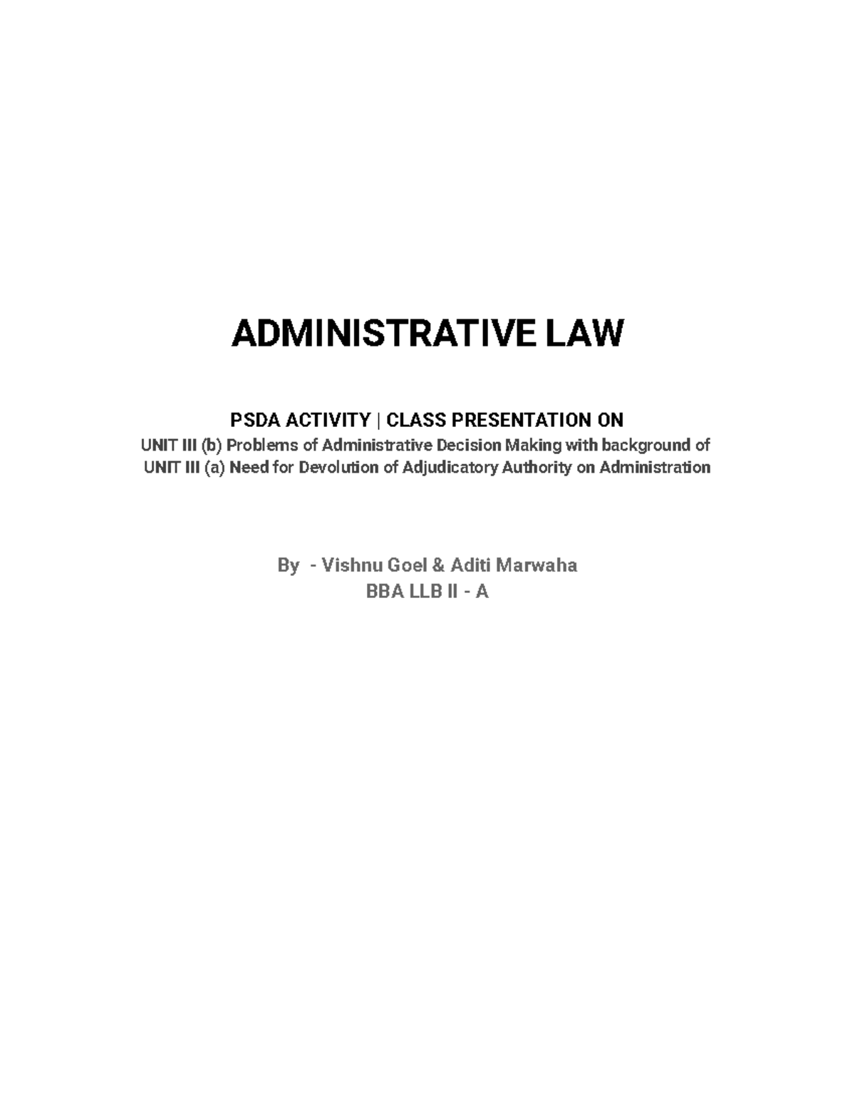 Administrative Law Reasons for growth and problems of administrative ...