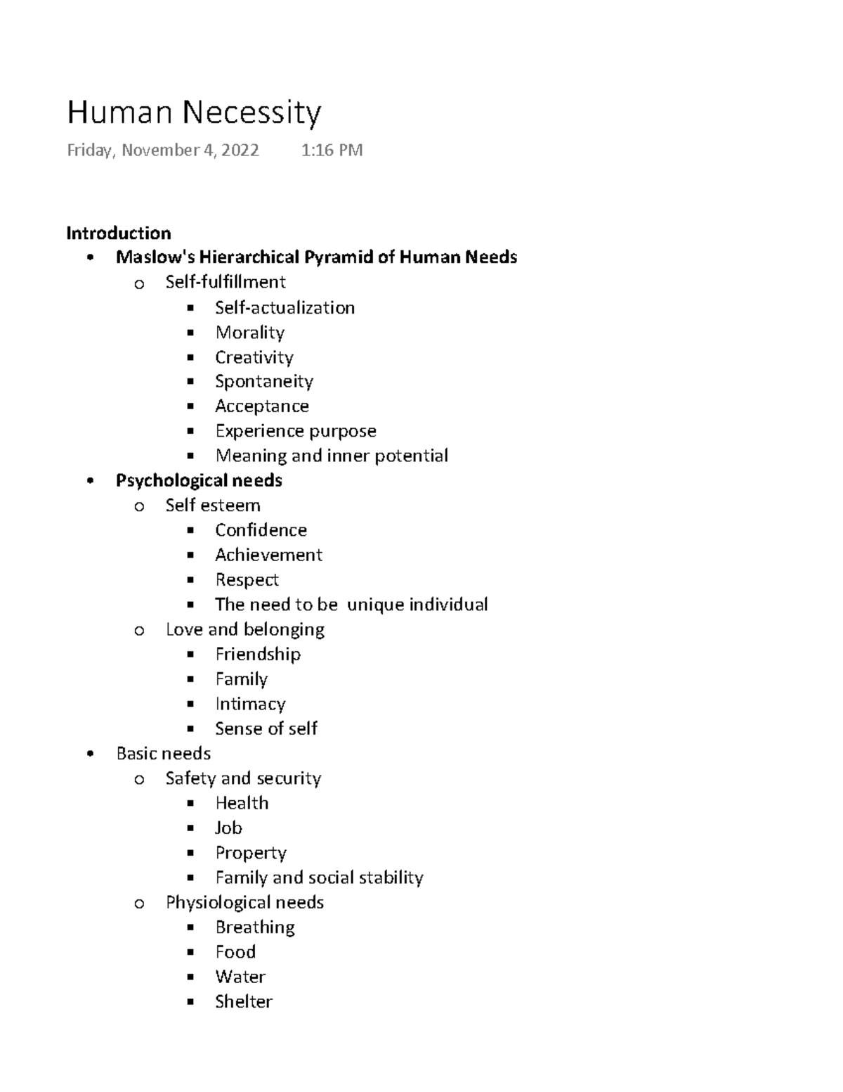 Human Necessity - Chapter 1 Intellipath Anthropology notes ...