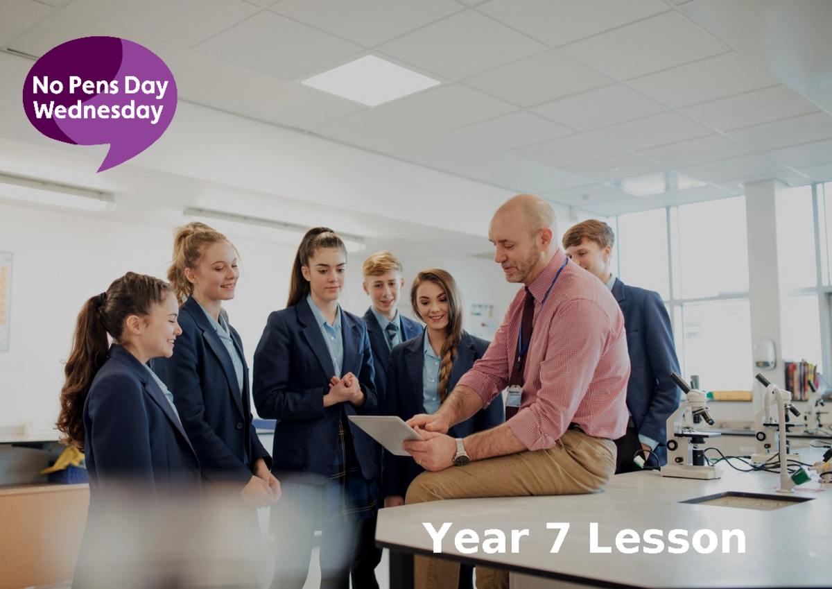 Y7-lesson-plans - Year 7 Lesson Introduction No Pens Day Wednesday ...