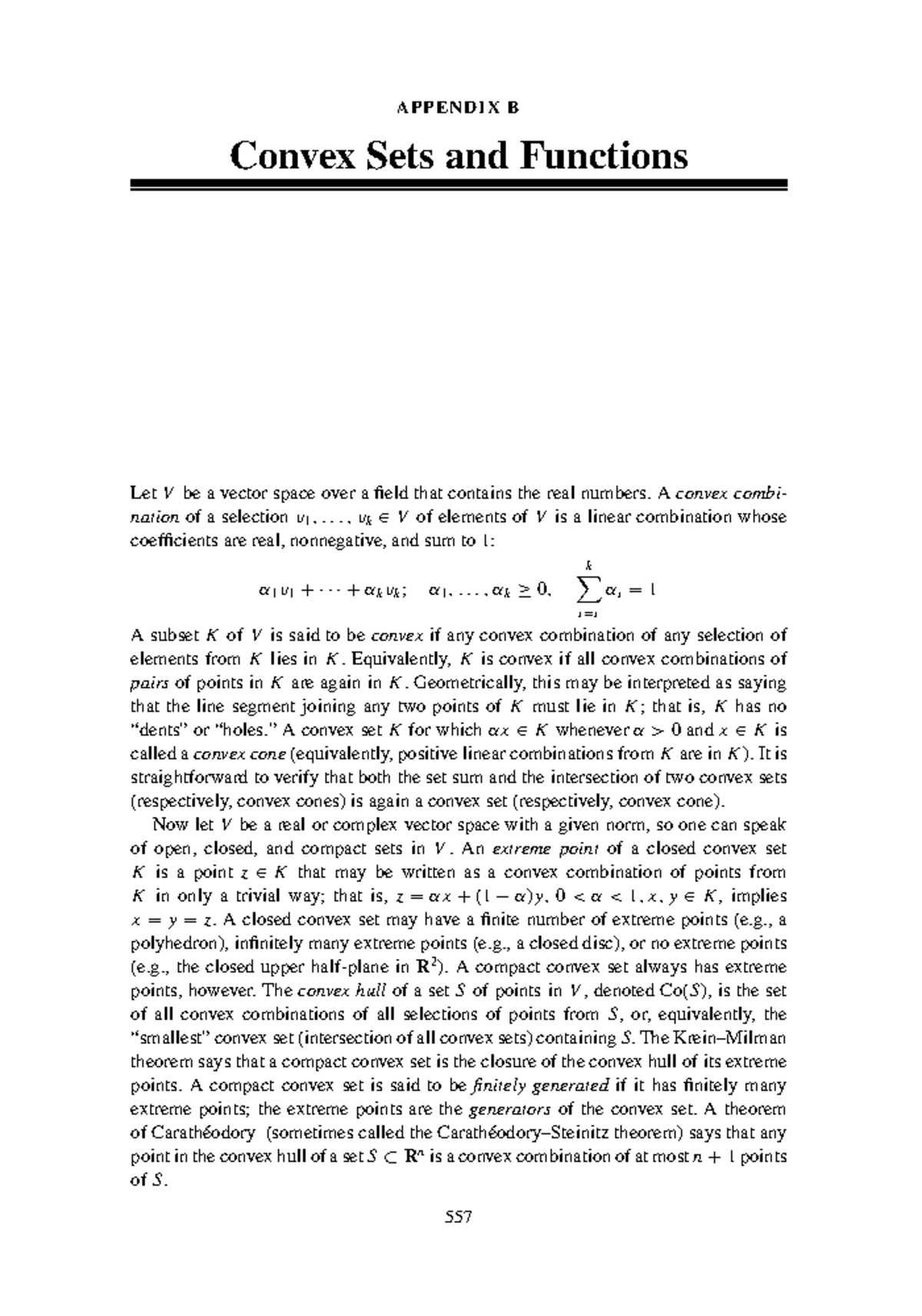 Matrix Analysis 12 - 學習資源 - APPENDIX B Convex Sets and Functions Let V be a vector space over a ...