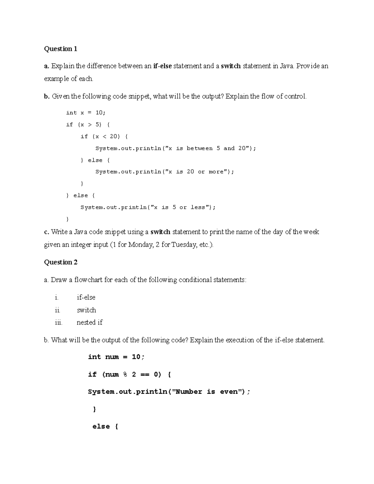ICT061 Practice Questions - Question 1 a. Explain the difference ...