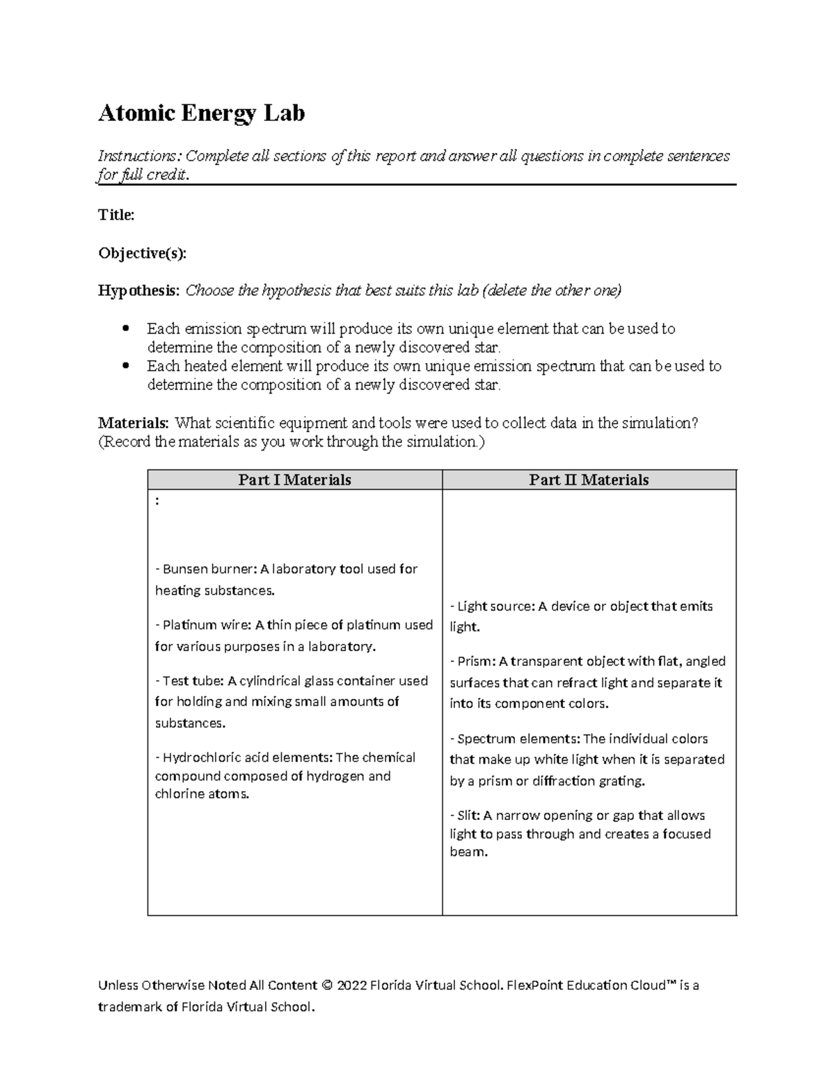 World history heheeeeeew - Atomic Energy Lab Instructions: Complete all ...