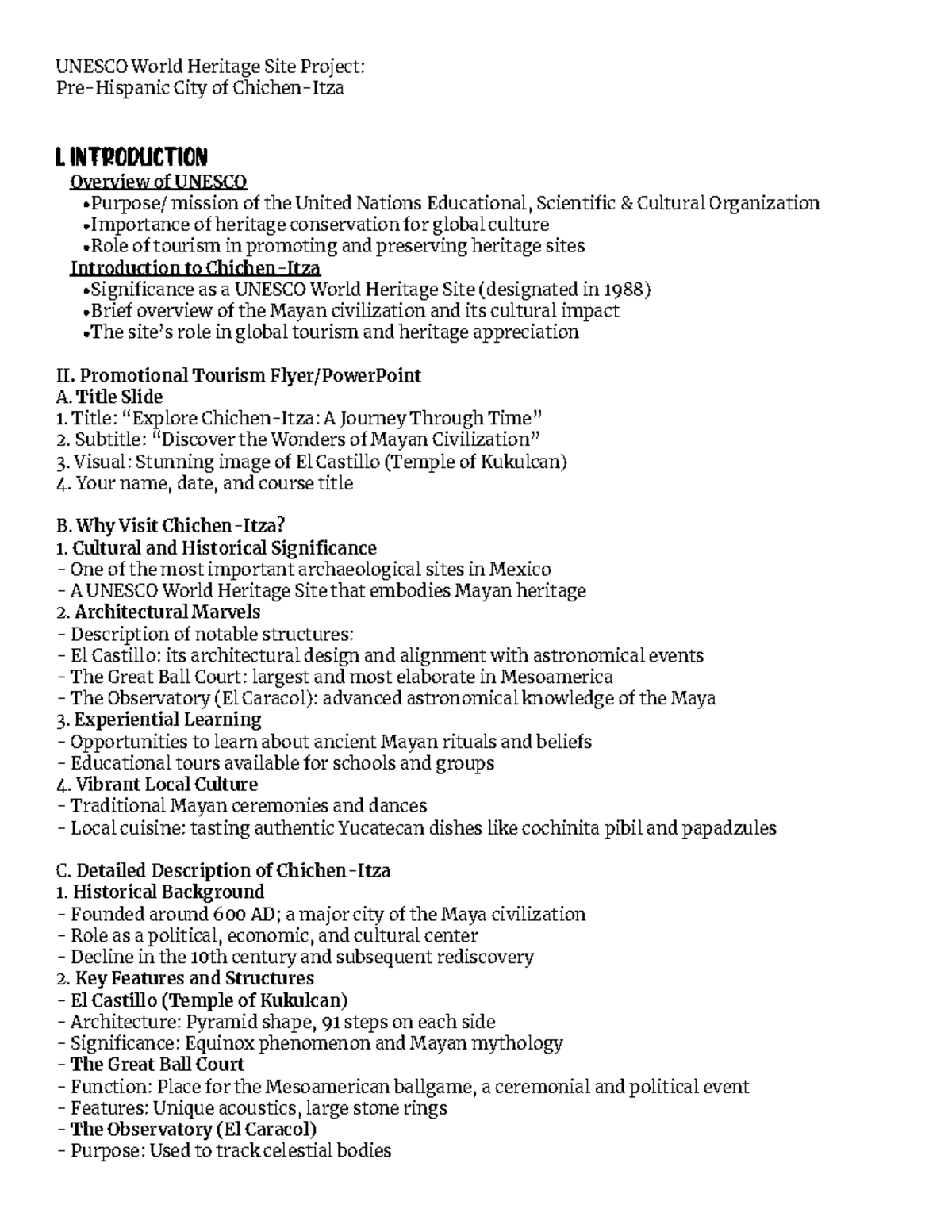 Unesco World Heritage Site Project - UNESCO World Heritage Site Project ...