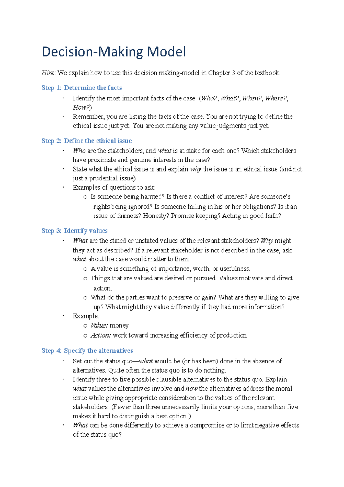 Decision-Making Model - Decision-Making Model Hint: We explain how to ...