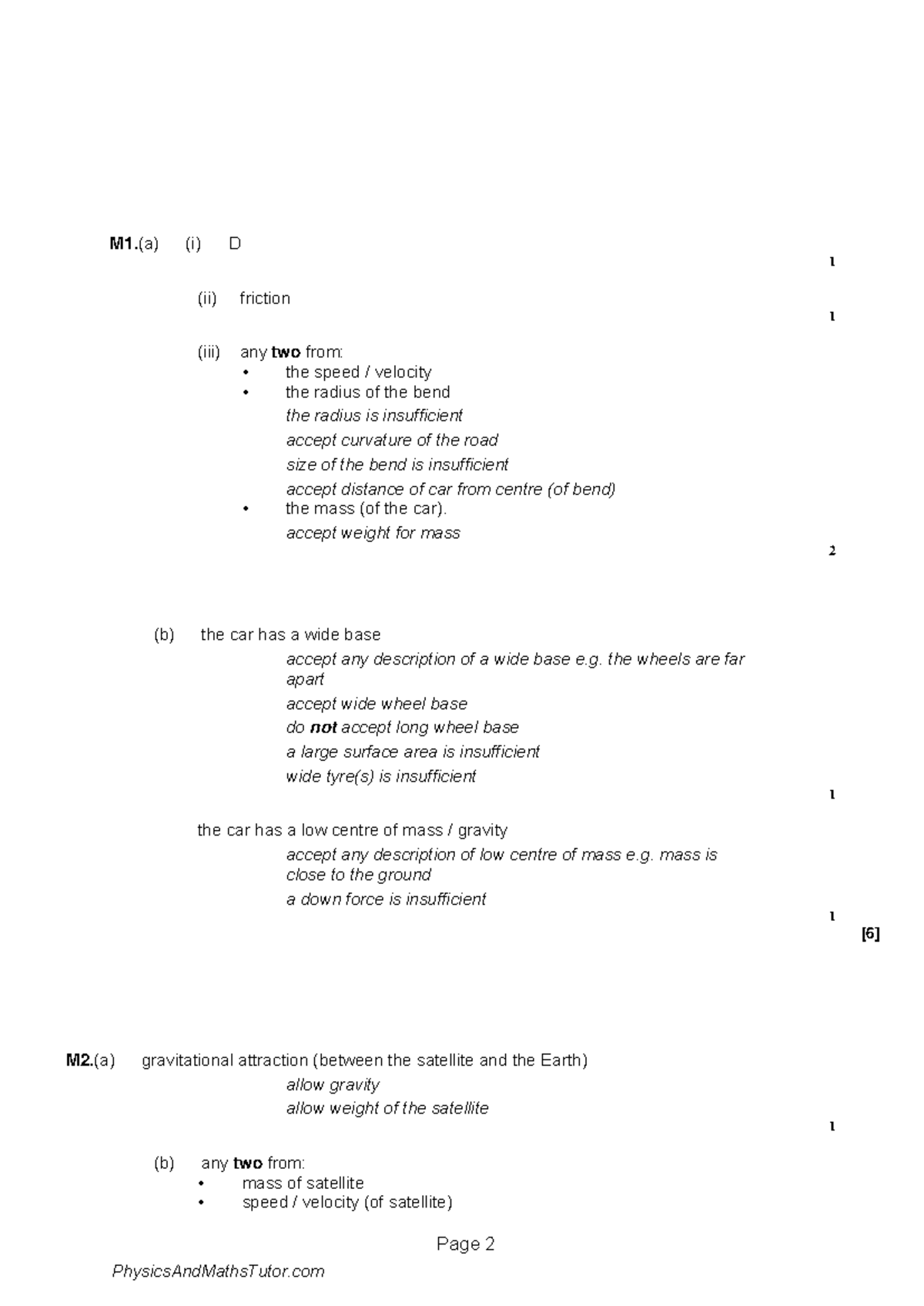 Circular Motion 2 MS - physic homework help and answers for practice and exams - Page 2 M1.(a ...
