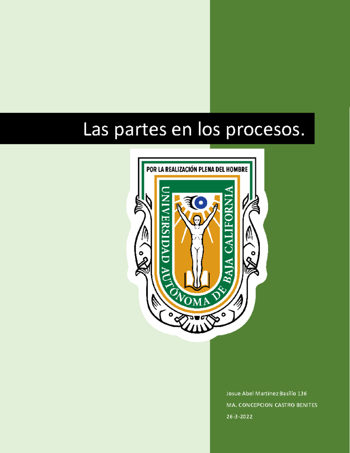 Las partes en los procesos - Josue Abel MartÌnez Basilio 136 MA ...