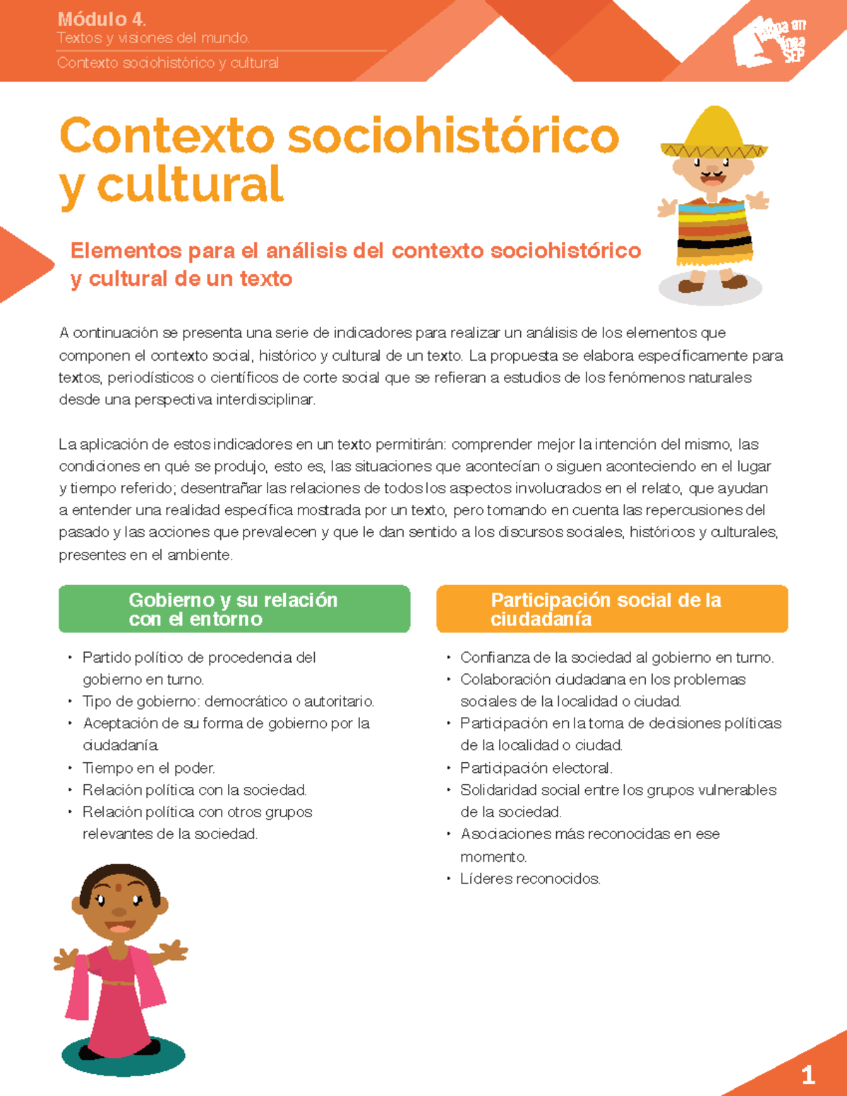 M04 S1 Contexto sociohistorico y cultural PDF - 1 Módulo 4. Textos y ...