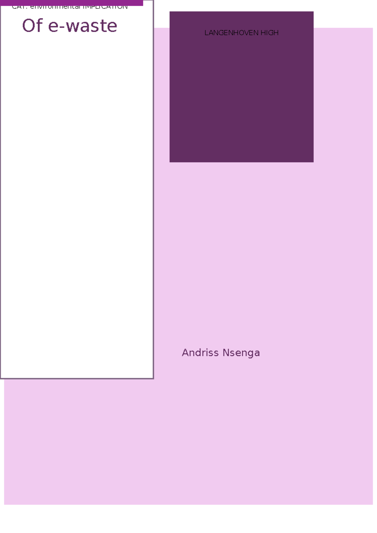 Report - It is basically the Computer Application Technology PAT. The ...