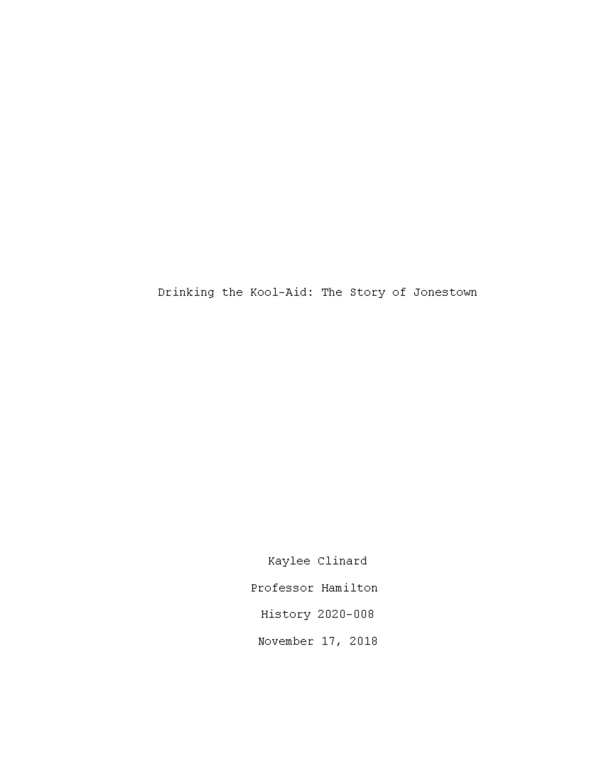 Drinking the Kool-Aid The Story of Jonestown - Jim was born on May 13 ...
