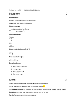 Fullstendige løsninger ERGO 1 kapittel 1 - 1 Rettlinjet bevegelse 1. a ...