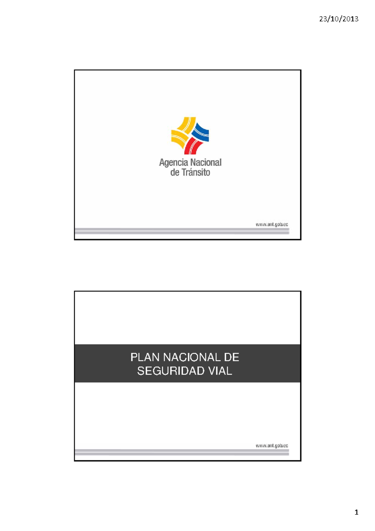 DIA1 02 ANT Plan Nacional Seguridad Vial - PLAN NACIONAL DE SEGURIDAD ...