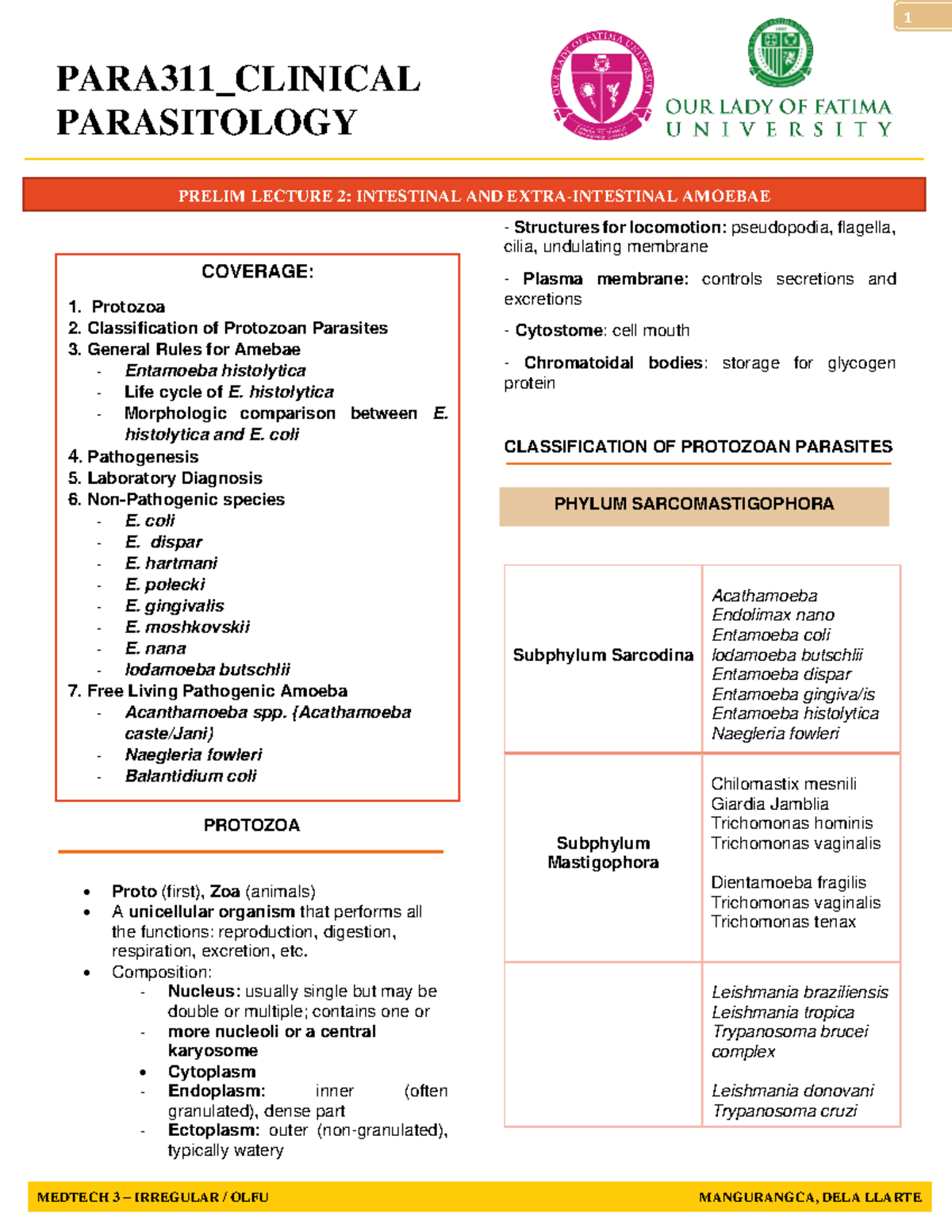 Lecture 2 Intestinal AND Extra Intestinal Amoebae - PARA311_CLINICAL ...
