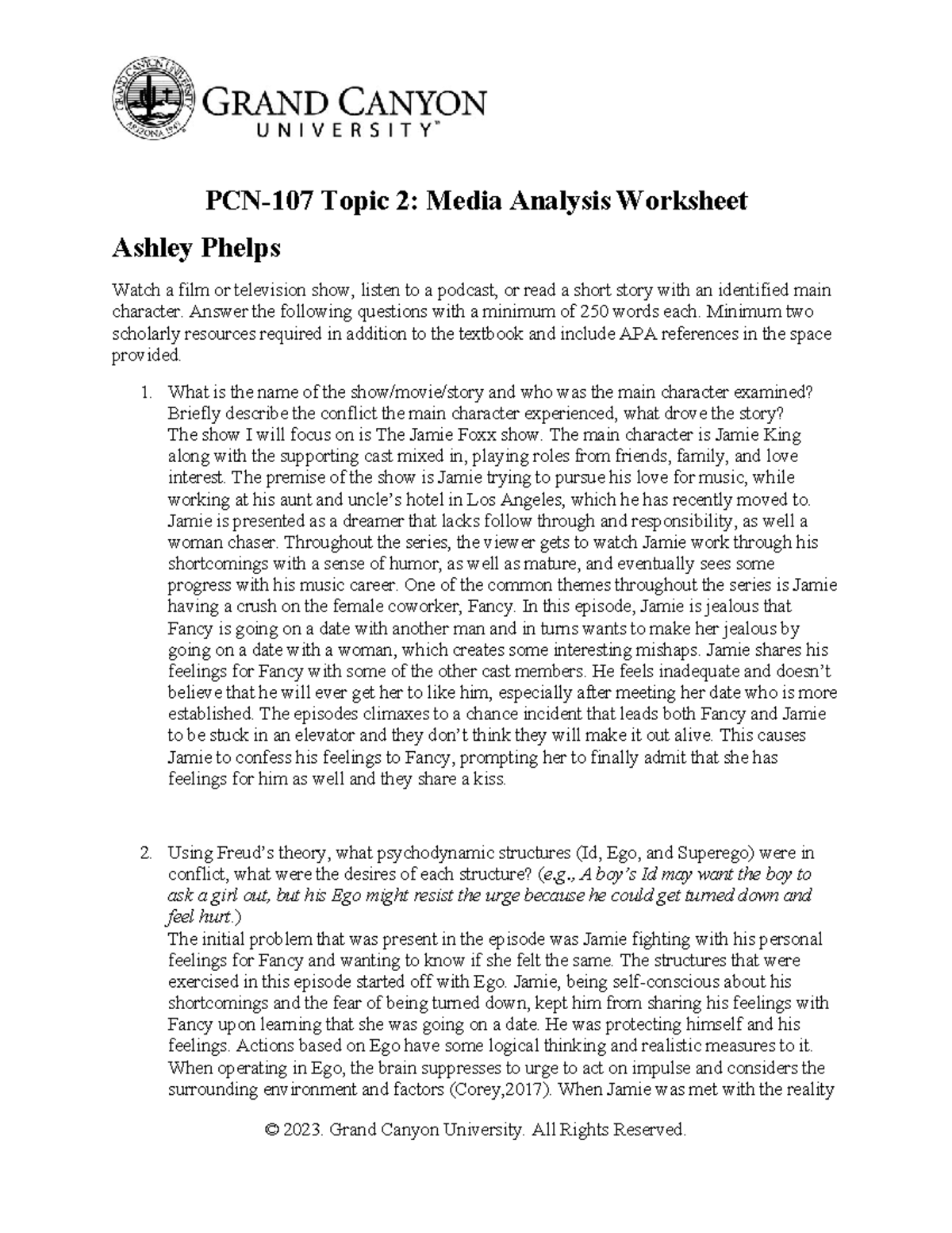 Pcn107 Media Analysis Worksheet - PCN-107 Topic 2: Media Analysis ...