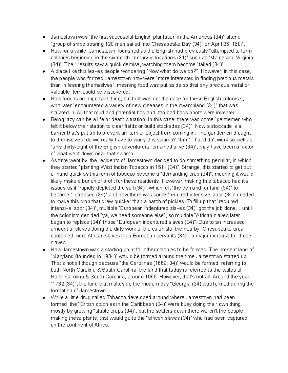 Nathaniel Bacon's Rebellion Outlook - Jamestown was “the first ...