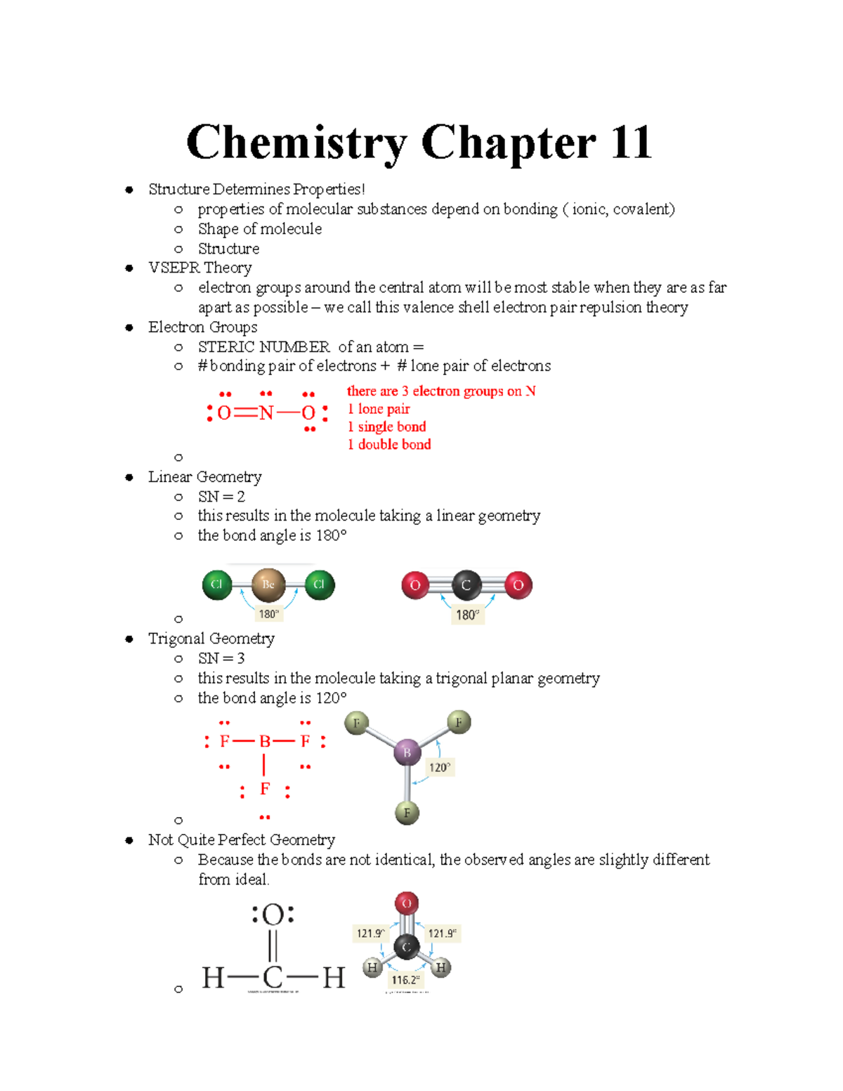Chem notes chap 11 - Chemistry Chapter 11 Structure Determines ...