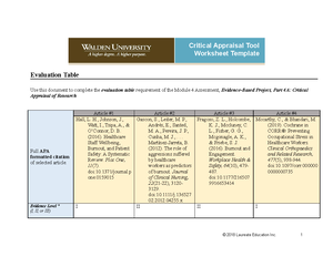 NURS 6052- Wk 3 Asignment - Identifying Research Methodologies Walden ...