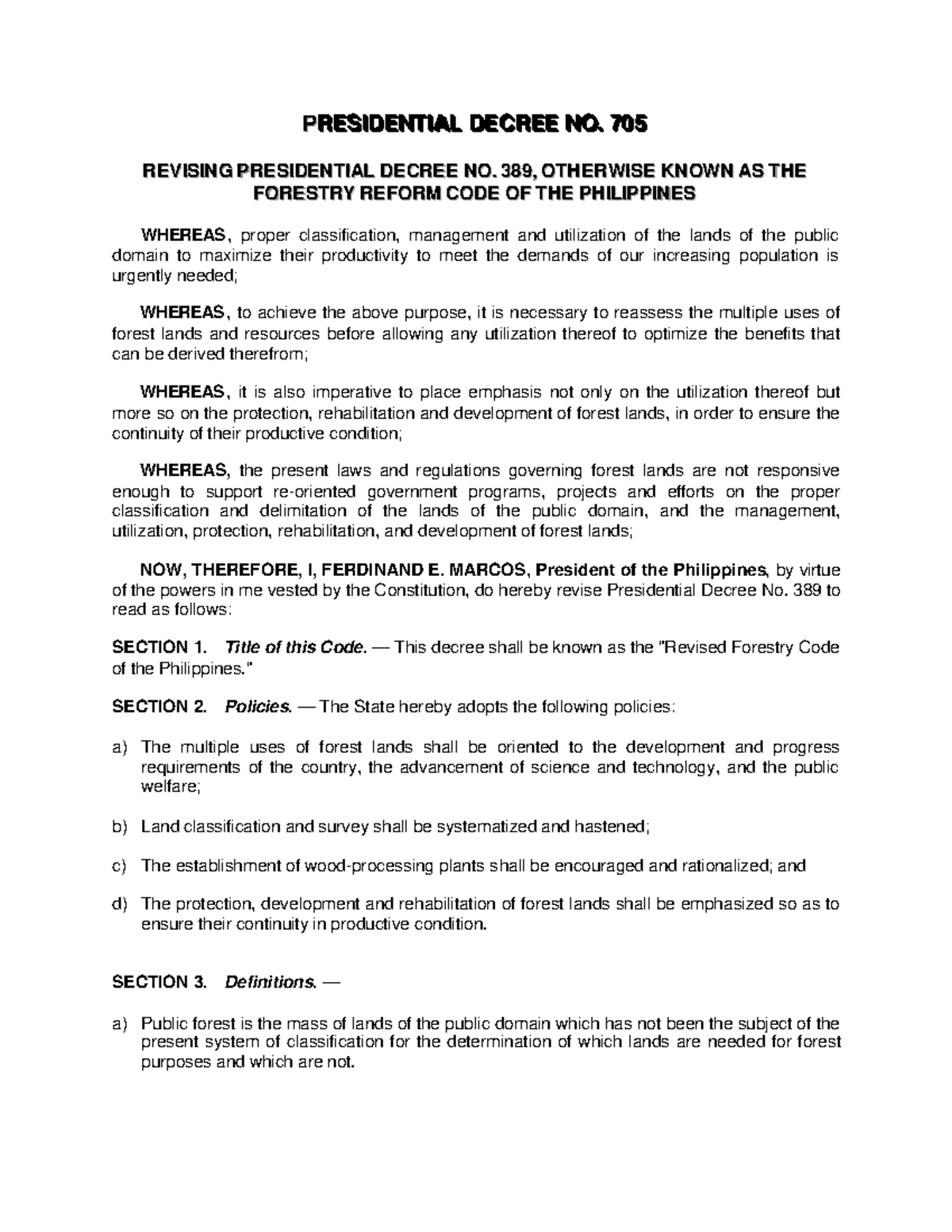 Pd705 - PD 705 - PPP RRR EEESSS IIIDDD EEENNN TT T IIIAAA LLL DDD EEE CCC RRR EEE EE E NNNOOO ...