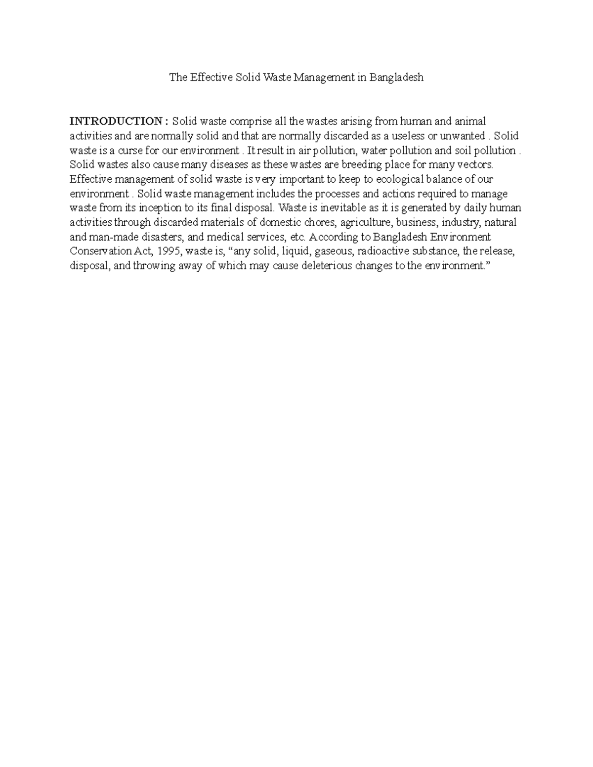 2 - Effective solid waste management in Bangladesh - The Effective ...