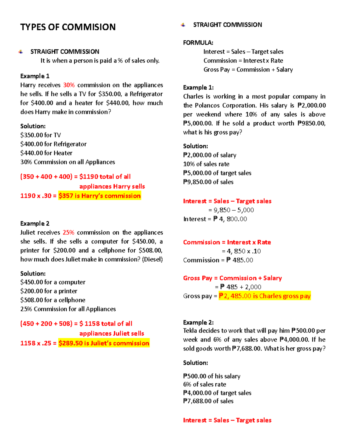 Types OF Commision - About financial topics - TYPES OF COMMISION ...