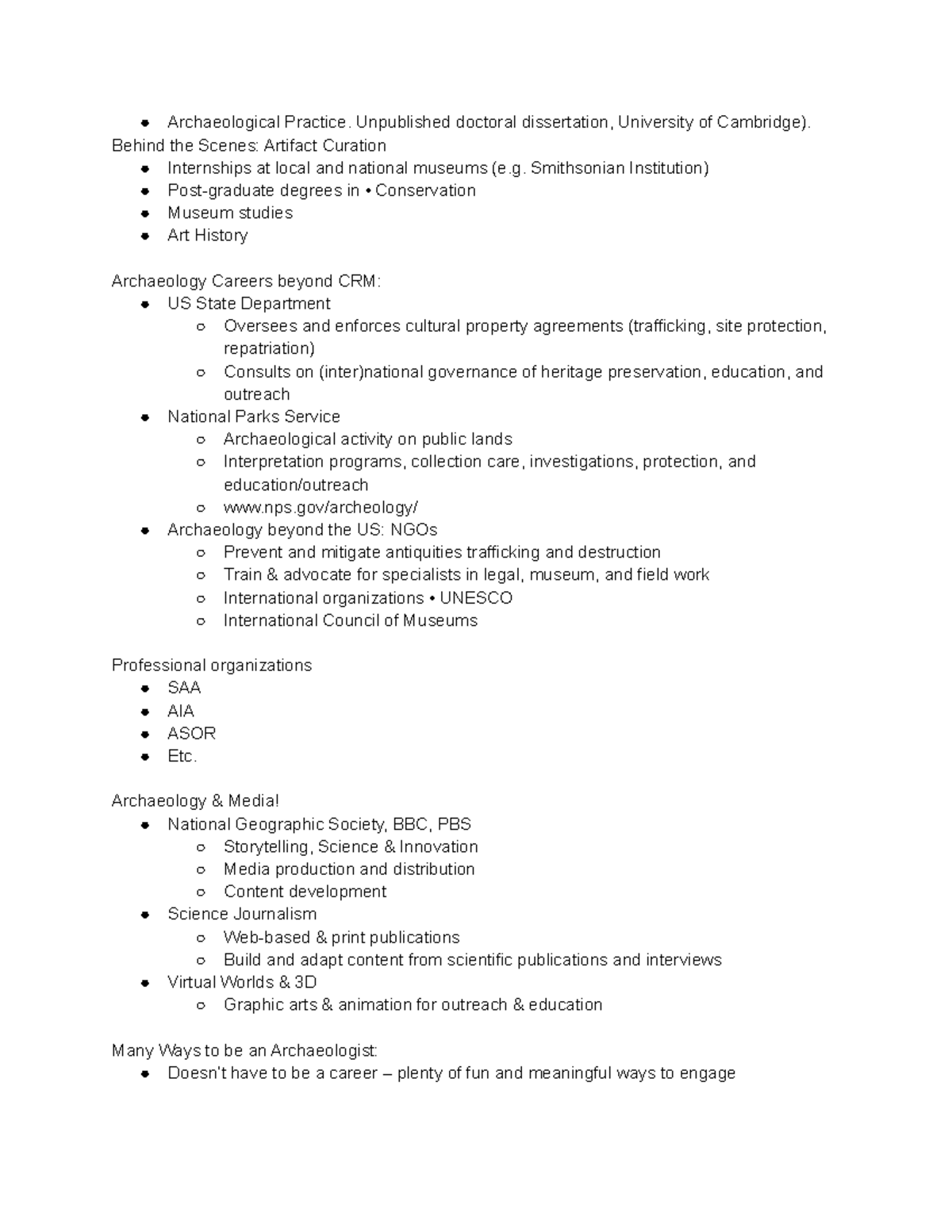 Arch notes q1-q4 34-36 - Archaeological Practice. Unpublished doctoral ...