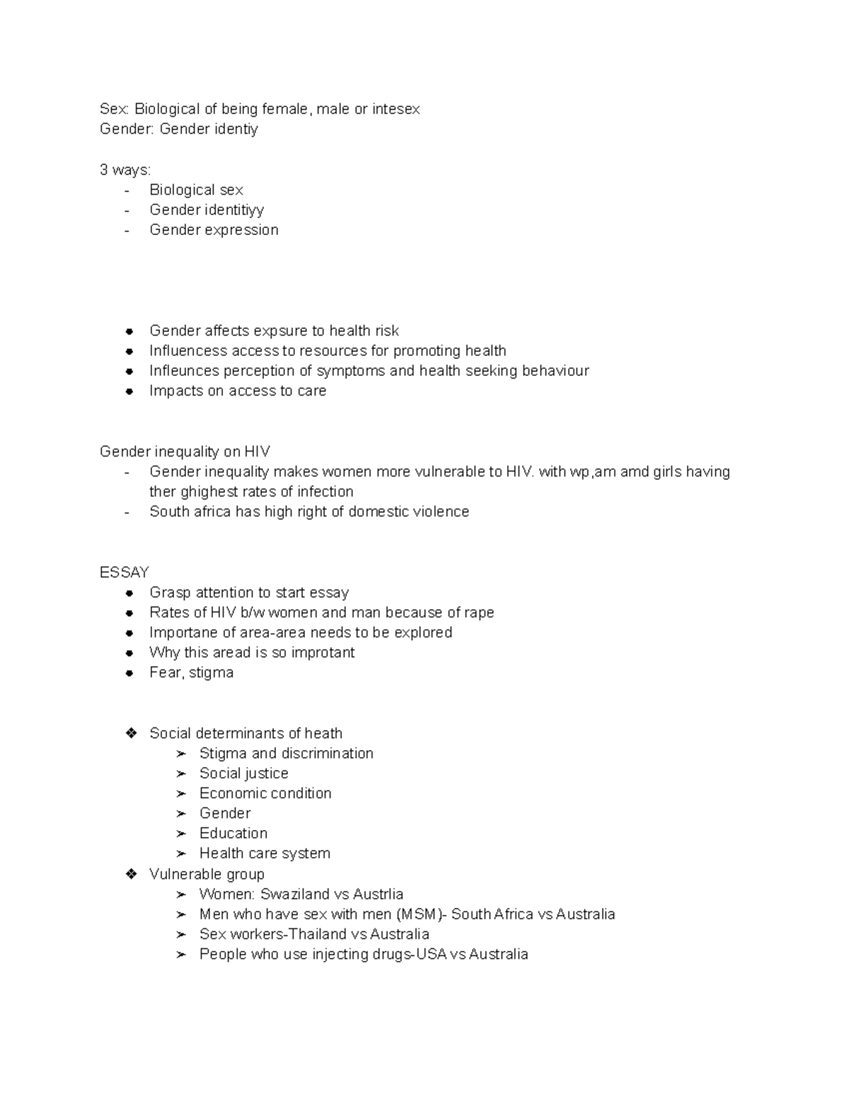 SDH - Example of indigenous programs - Sex: Biological of being female ...