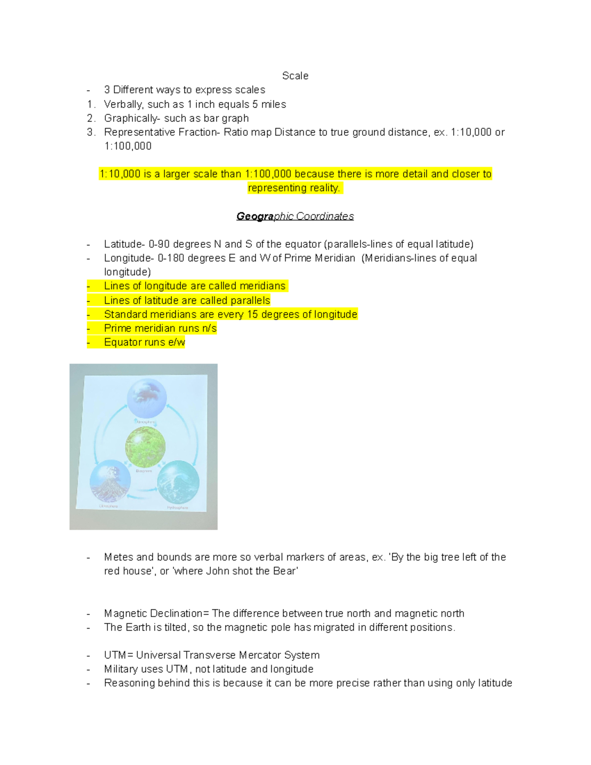 Scales and Geographic Cordinates - Scale 3 Different ways to express ...