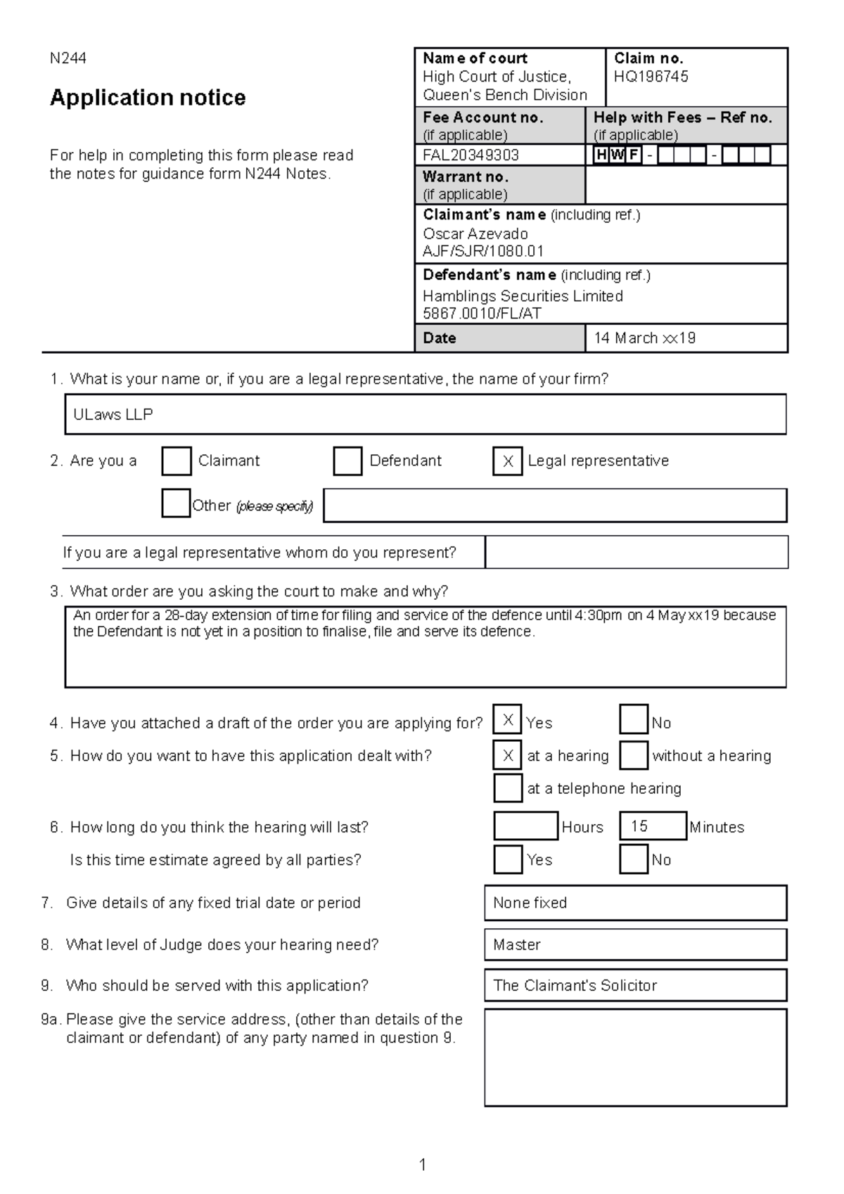 9. Consolidation - WS9 - N Application notice For help in completing ...