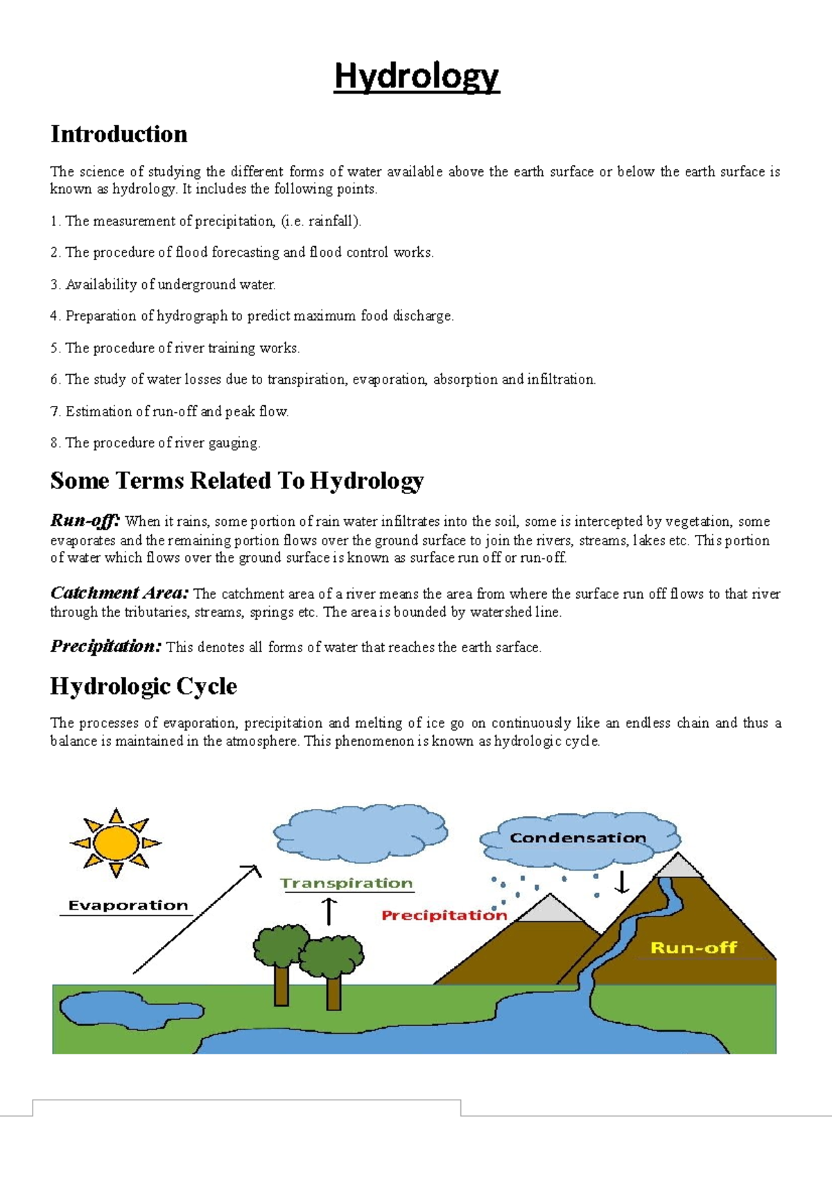 Hydrology - asfs dfdsa ddsga - Hydrology Introduction The science of ...
