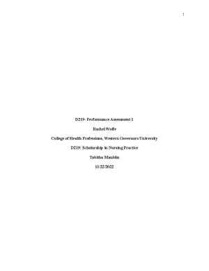 D219 Reflection - To do so, I must stay current with evidence-based ...