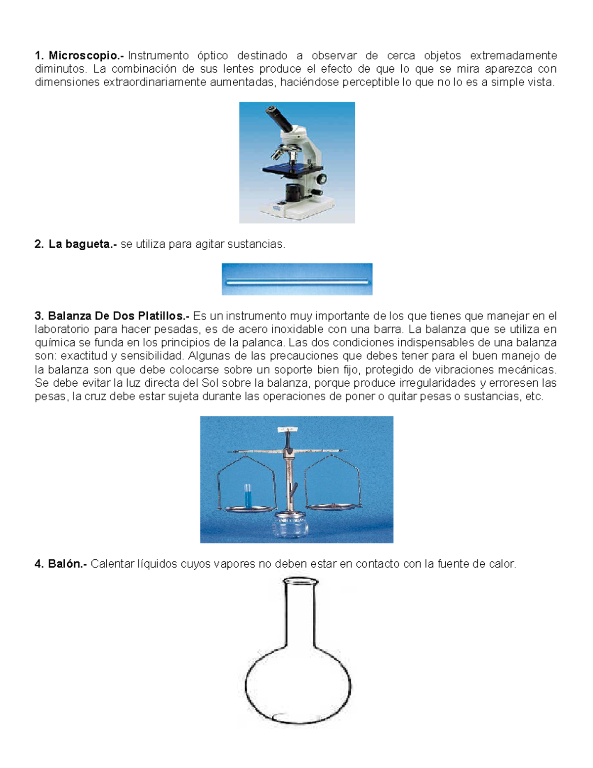 50 Instrumentos DE Laboratorio DE Biolog - Microscopio.- Instrumento ...