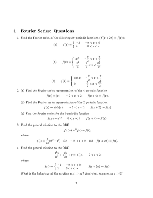 [Solved] Question 11 Derive the Fourier Transform of the S2t using the - Fourier Methods - Studocu