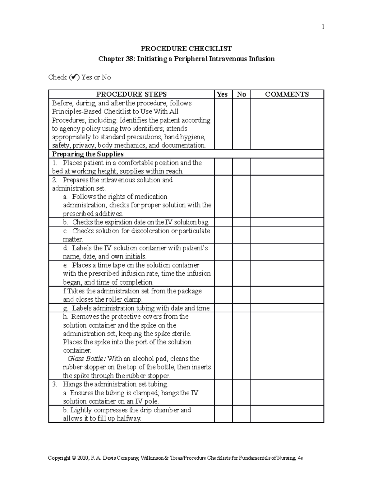 Starting an IV-Davis-Fundamentals Books step by step instructions ...