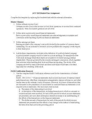 ACC 318 7-2 Project Two - Assignment - 7-2 Project Two The full ...