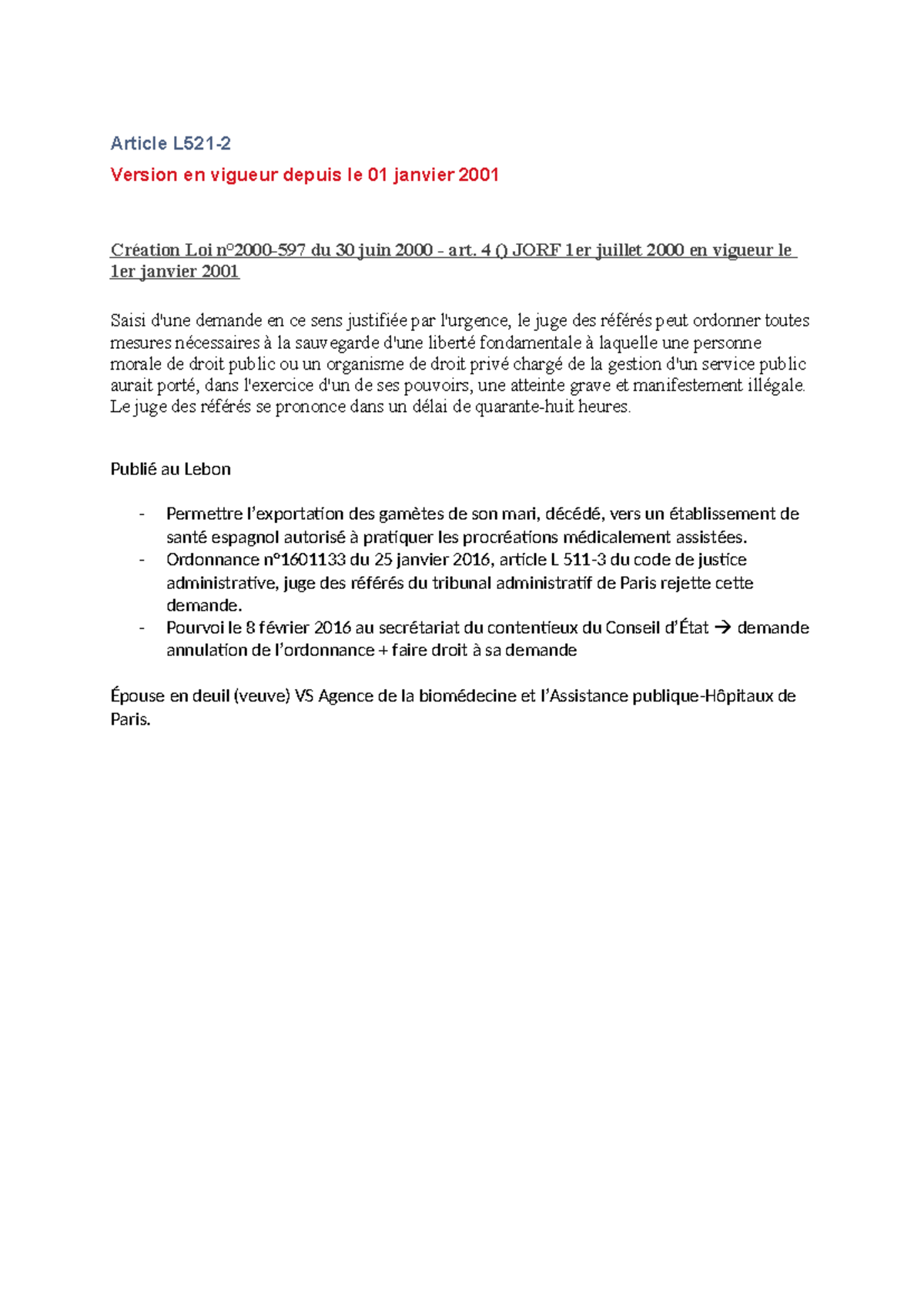 Article L521 - Article L521- Version en vigueur depuis le 01 janvier ...